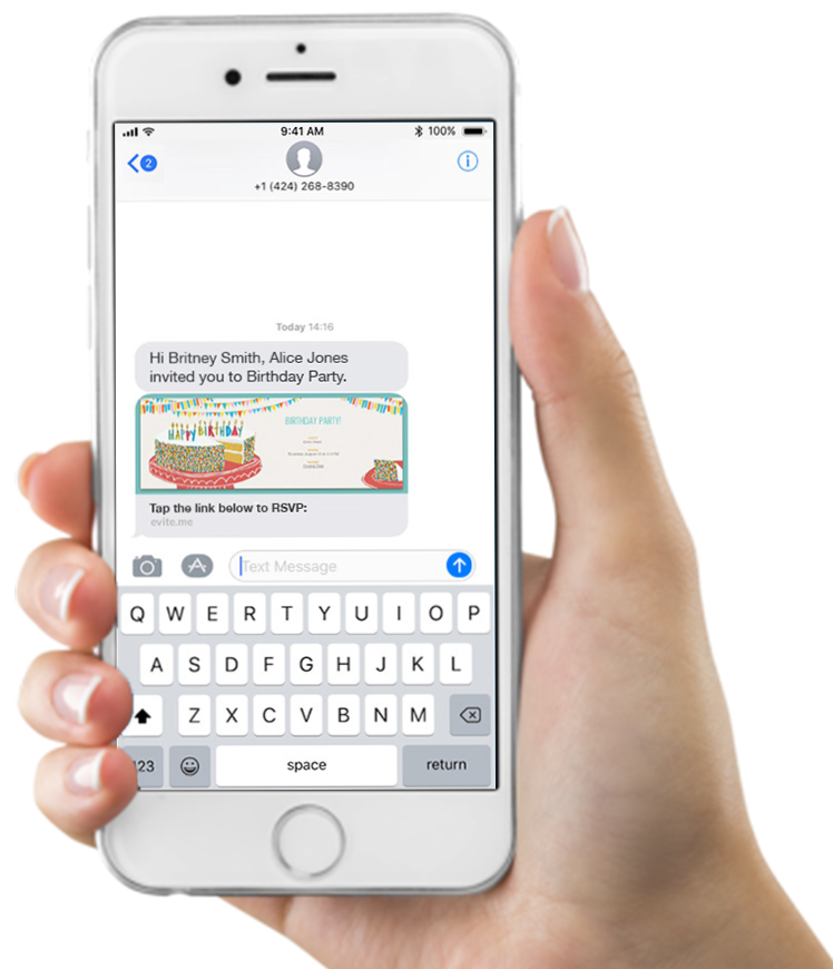 Send Party Event Invitations By Text Message Evite